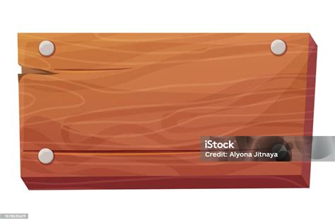 나무 판자 프레임 게임 Ui 자산 질감 보드 조각 흰색 배경에 격리된 만화 스타일의 단추 마사지 장식용 프레임 벡터 그림 개척시대의 서부에 대한 스톡 벡터 아트 및 기타