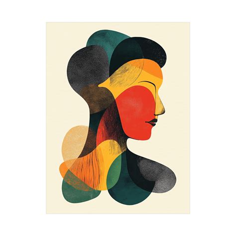 Geometriski Portret Umetnička Slika Na Platnu Ns Canvas Shop