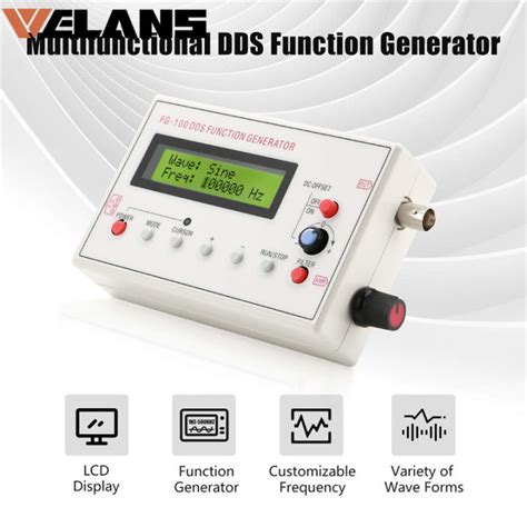 Fg 100 Dds Function Signal Generator Sinewave 1hz~500khz Lcd Display