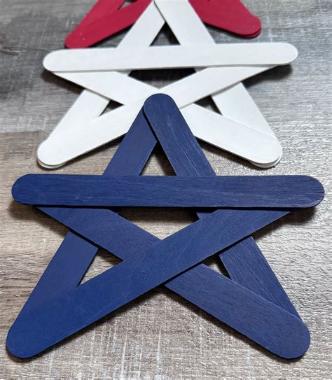 Patriotic Popsicle Stick Stars Creating Me