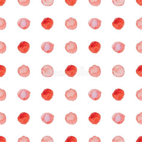 Watercolour Polka Dot Seamless Pattern Stock Vector Illustration Of