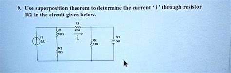 use superposition theorem to determine the current i through