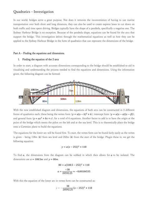 Quadratic Investigation Mathematical Methods Year 11 Sace Thinkswap