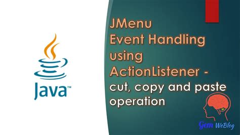Java Swing Gui Part 34 Jmenu Event Handling Using Actionlistener