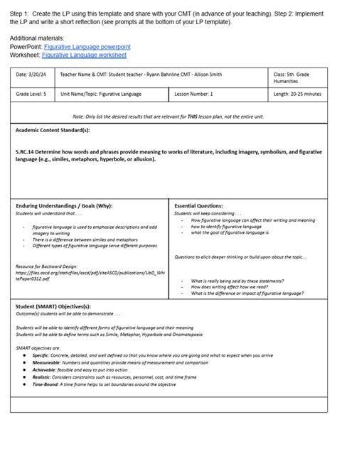Lesson Plan 1 1 Pdf Cognition Learning