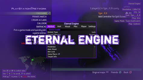 [PS3/CFW/HEN/MW3] ETERNAL ENGINE V4.0 , Protection, Aimbot, Third person, Fix Account(No XUID ...