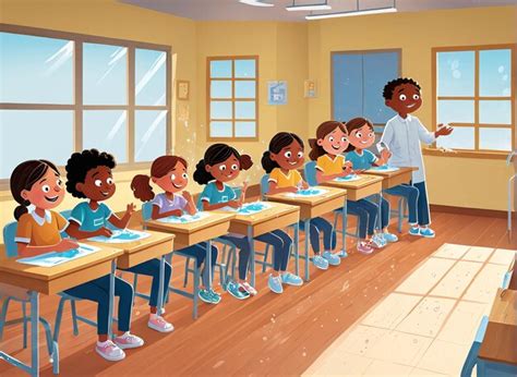 Premium Photo A Vector Illustration Of A Classroom