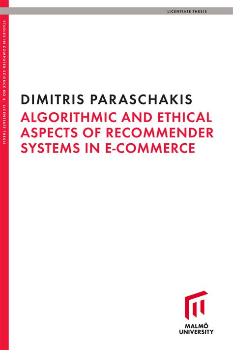 Pdf Algorithmic And Ethical Aspects Of Recommender Systems In E Commerce
