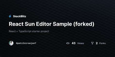 React Sun Editor Sample Forked Stackblitz