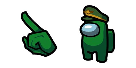 Among Us Green Character In General Hat Cursor Custom Cursor