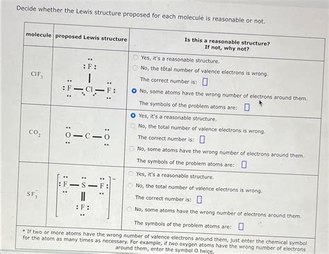 Solved Decide whether the Lewis structure proposed for each | Chegg.com