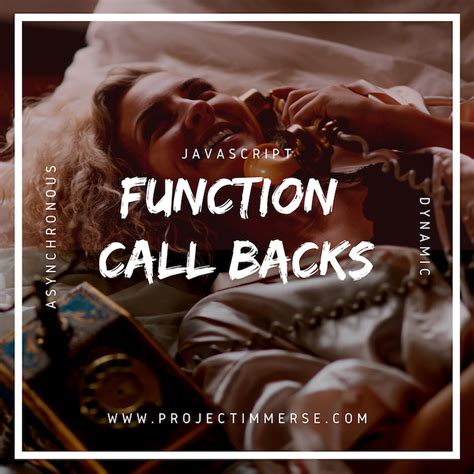 Asynchronous Function Callbacks Using Javascript Project Immerse