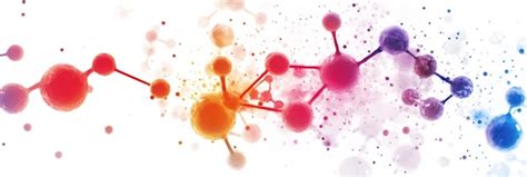 Colorful Abstract Molecular Structure Representing Connection Innovation Technology Science