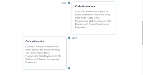 How To Create Timeline Using HTML And CSS