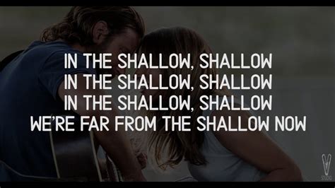 Lady Gaga Ft Bradley Cooper Shallow ~ Lyrics Video Youtube