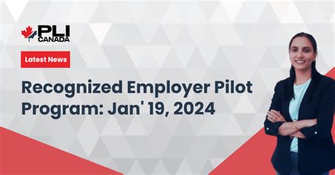 Recognized Employer Pilot Program Jan 19 2024 Pli Canada