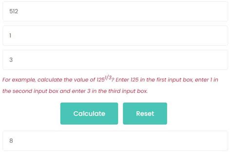 Fraction Exponent Calculator Mathbz