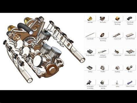 SolidWorks RE Tutorial # : V6 Engine complete video | Solidworks, Solidworks tutorial, Engineering
