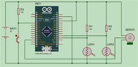Arduino Solar Tracker Using LDR Sensor Servo Motor Single Axis
