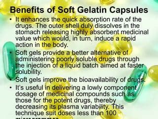 Soft Gelatin Capsule And Its Manufacturing Pptx