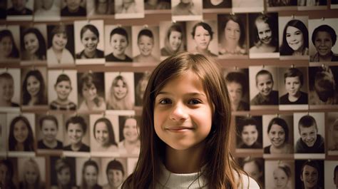 Hung Girl In Front Of A Wall With Photos People Backgrounds  Free