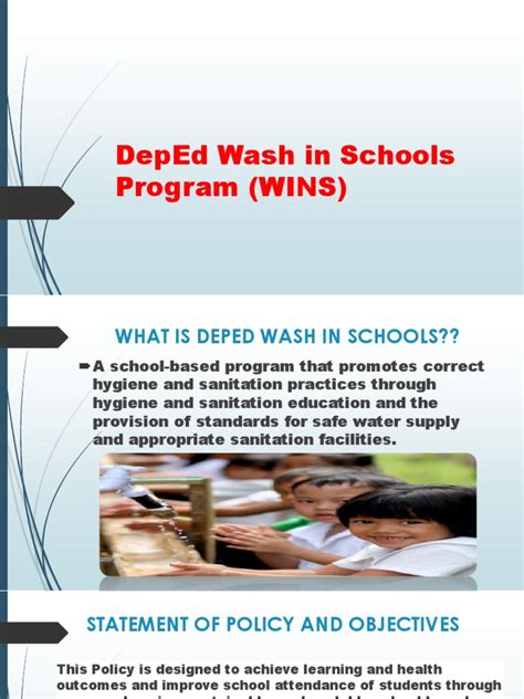 Deped Wash In Schools Program Wins Pdf