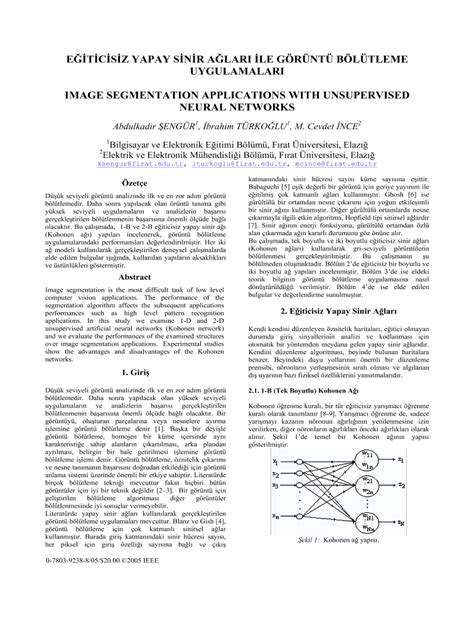 Image Segmentation Applications With Unsupervised Neural Networks Ieee Conference Publication