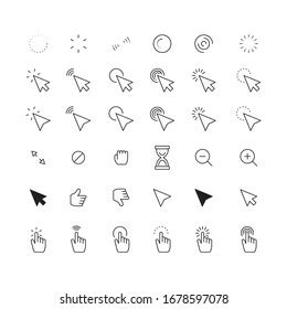Computer Mouse Click Cursor Gray Arrow Stock Vector Royalty Free Shutterstock