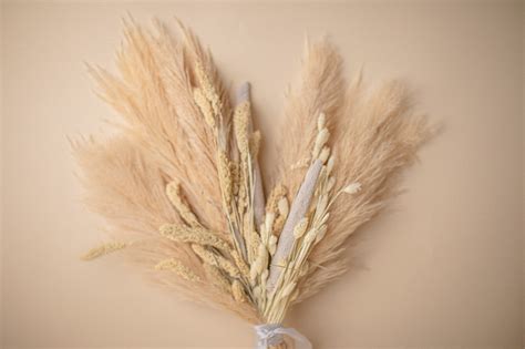 Pampas Grass And Babala Flowers Table Top Centerpiece Pampas Etsy
