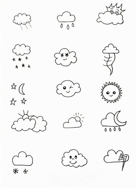 雾的天气简笔画怎么画 冰雹怎么画简笔画图片 云雾的简笔画 大山谷图库