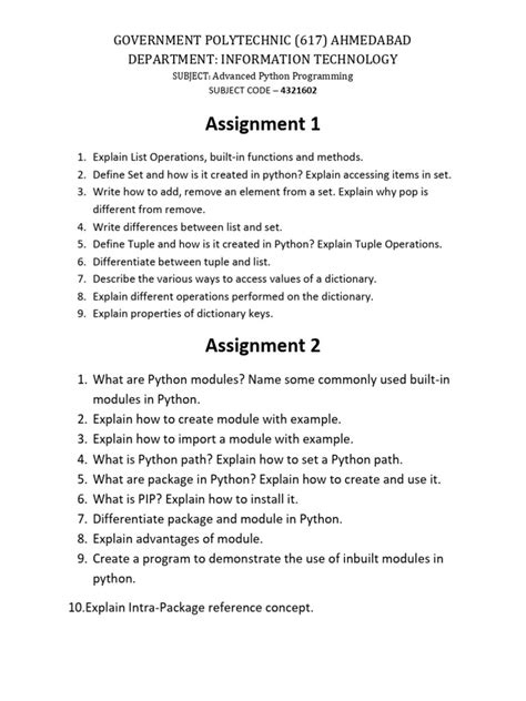 App Assignment Pdf