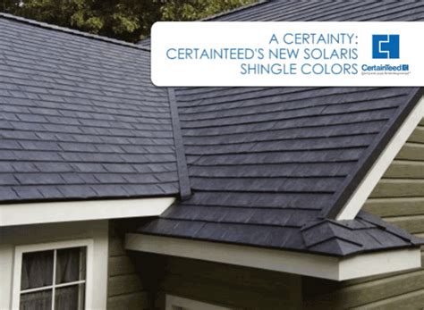 Certainteeds New Solaris Shingle Colors