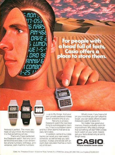 Casio Data Bank Watch 1986 Чехлы для телефона Часы Дизайн