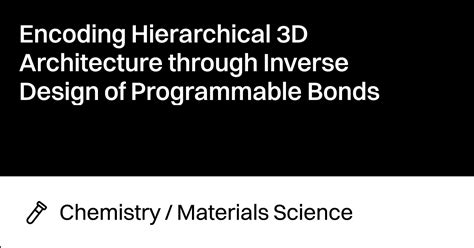 encoding hierarchical 3d architecture through inverse design of