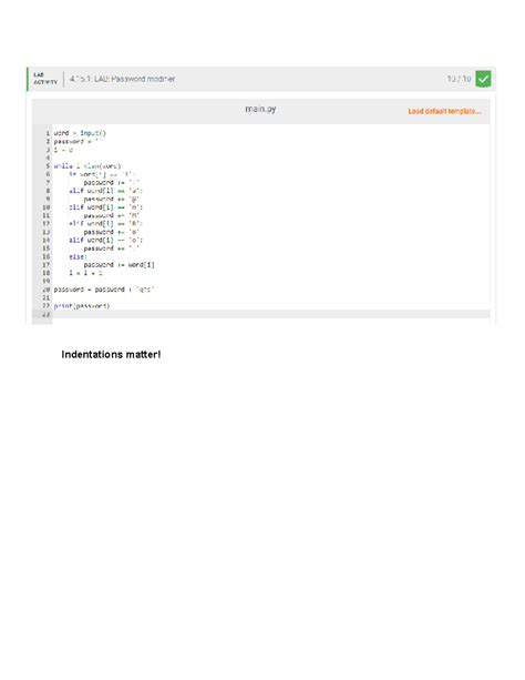 Lab 415 Password Modifier Activity Python Code Implementation Studocu