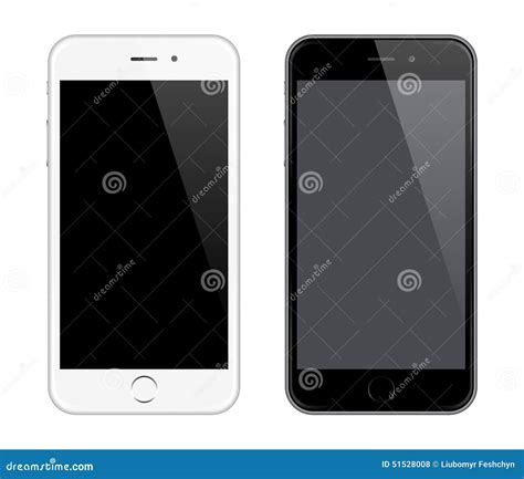 Realistic Vector Mobile Phone Mockup Like Iphone Design Style Stock Vector Illustration Of