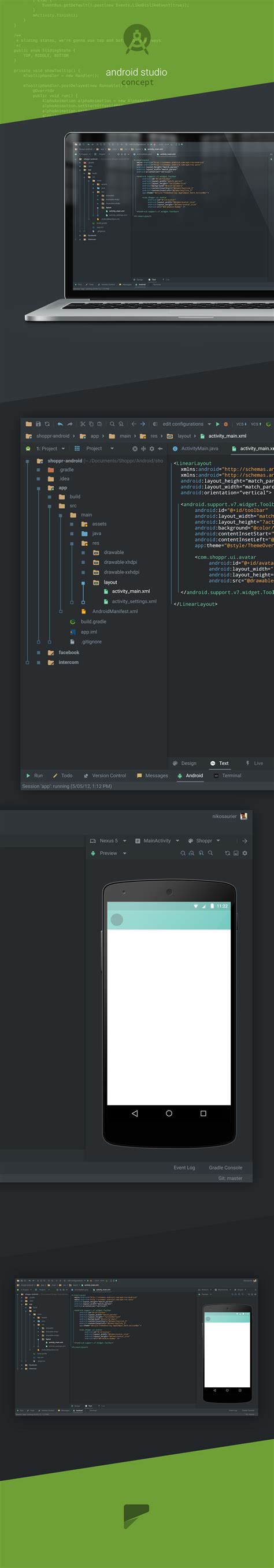 Android Studio Concept Behance