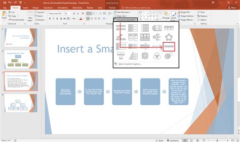 Insert SmartArt PowerPoint Graphics In Easy Steps