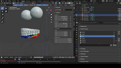 how where to type weight values numericaly in a rig in blender rigg