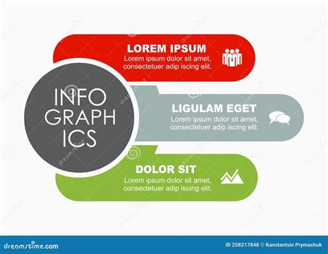 Infographic Design Template With Place For Your Data Vector Illustration Stock Vector