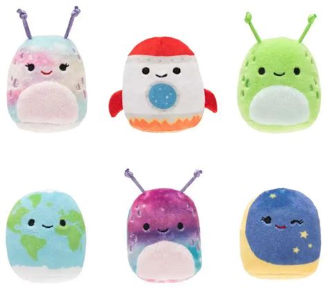 Squishmallows Squishville Space Squad Exclusive 2 Mini Plush 6 Pack Set