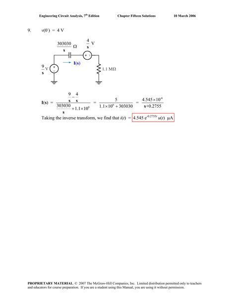 Chapter 15 Solutionstoexercisesengineering Circuit Analysis 7th Pdf