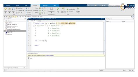 matlab program welchs method power spectrum estimation advanced