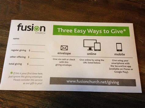 New Offering Envelope Design