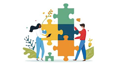 Premium Photo Teamwork With Puzzle Generative Ai