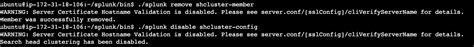 step 8 splunk search head cluster에서 멤버 제거하기 cluster 멤버 영원히 제거