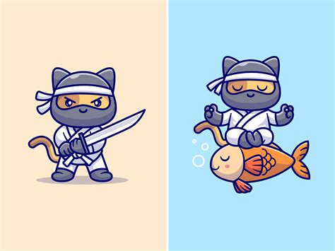 Ninja Cat Drawing