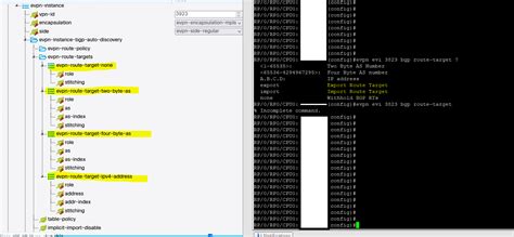 cisco ios xr configure evpn evi bgp route targets with netconf cisco