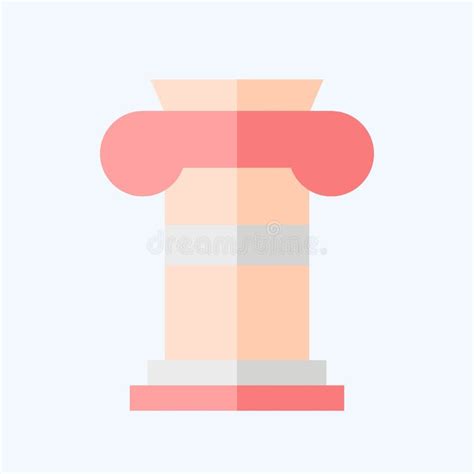 Icon Column Related To Theatre Gradient Symbol Flat Style Simple Design Editable Stock