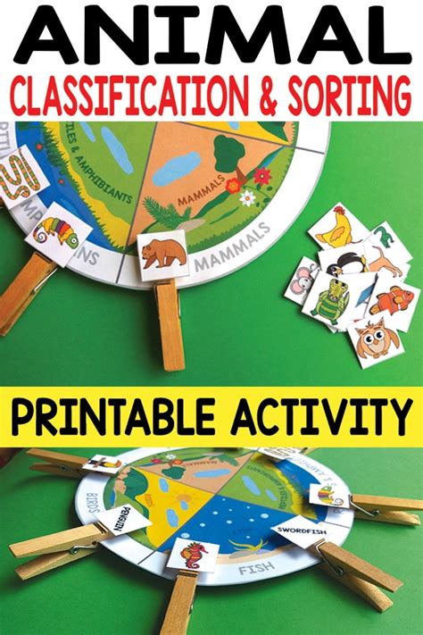 Animal Classification And Sorting Printable Activity Itsy Bitsy Fun